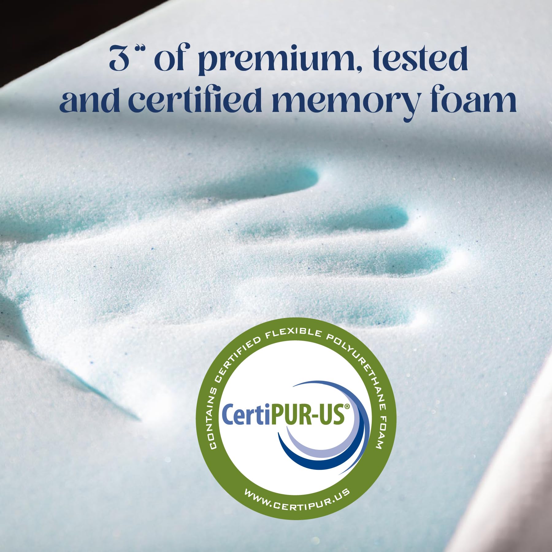ViscoSoft Dusk Memory Foam Mattress Topper, Twin XL Mattress Topper - 2 Inch Mattress Pad, Cooling and Back Pain Relieving, Foam Bed Topper - CertiPUR-US Certified