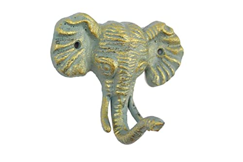 Handcrafted Model Ships Antique Seaworn Bronze Cast Iron Elephant Hook 5" - Iron Wall Hook - Decorative