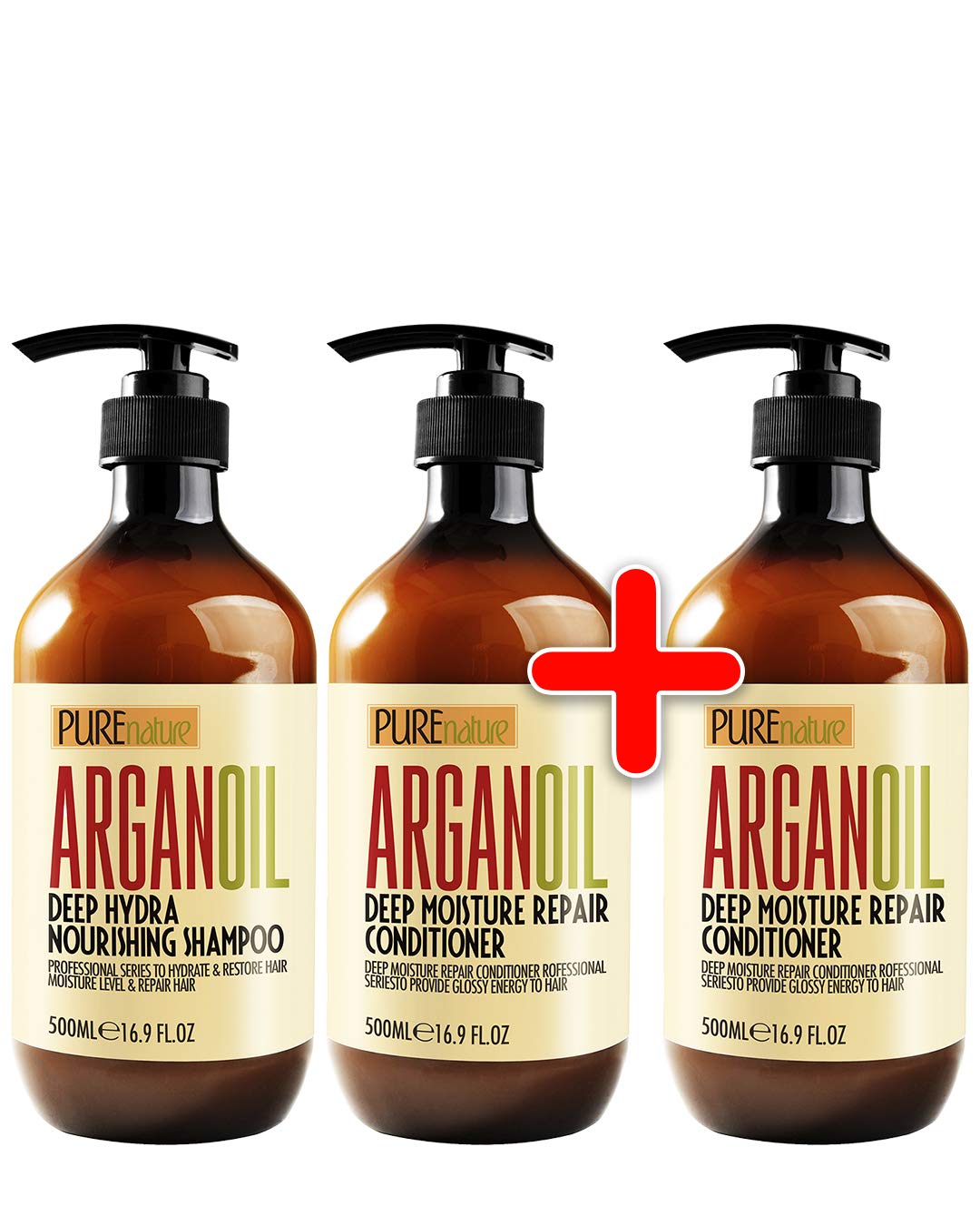 PURE NATURE Moroccan Argan Oil Shampoo and Conditioner Set