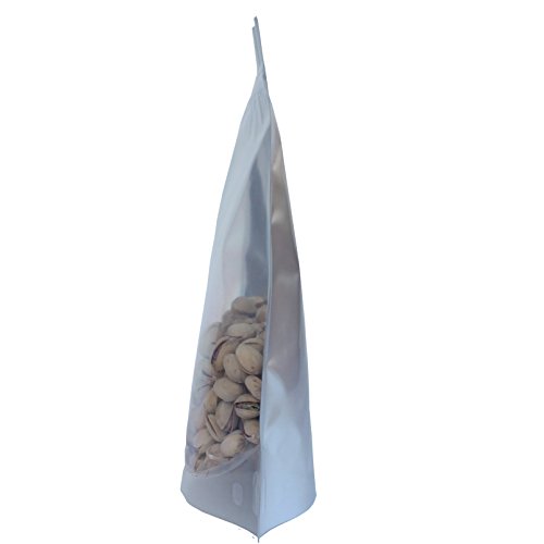 AwePackage 50 Pack of 7"x10" Airtight Zipper Stand Up Pouch Bag - Clear Front Aluminum Foil Back Heat Sealable Zip Lock