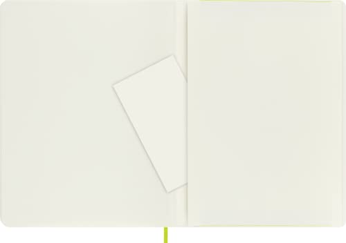 Moleskine Classic Notebook, Soft Cover, XL (7.5" x 9.5") Ruled/Lined, Lemon Green, 192 Pages