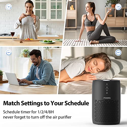 Air Purifier for Home Bedroom Large Room, 20dB Very Quiet Filtration System Cleaner Odor Eliminator, Remove Dust Smoke Pollen Dander Hair Smell, with Sleep Mode, Suitable Up to 1200 Sqft, Ozone-Free
