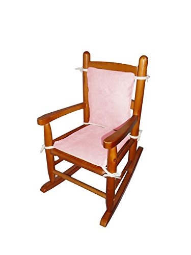 Baby Doll Bedding Suede Junior Rocking Chair Cushion, Pink