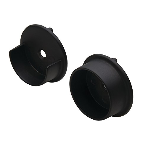 HandyCT Wardrobe Tube End Support, Synergy Collection with Two pins for 5 mm Holes, Dark Oil Rubbed Bronze