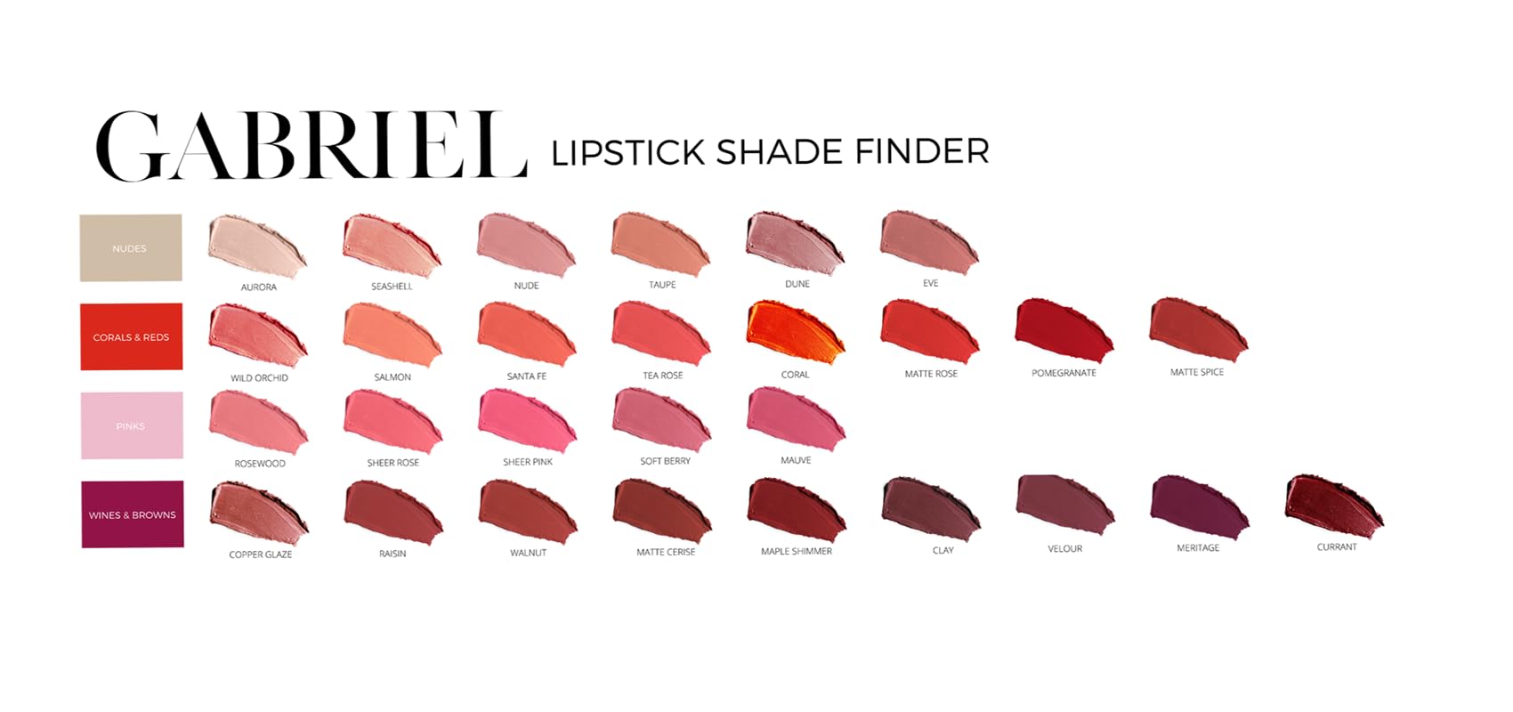 Gabriel Cosmetics Lipstick (Soft Berry - Rosy Nude/Cool Creme)