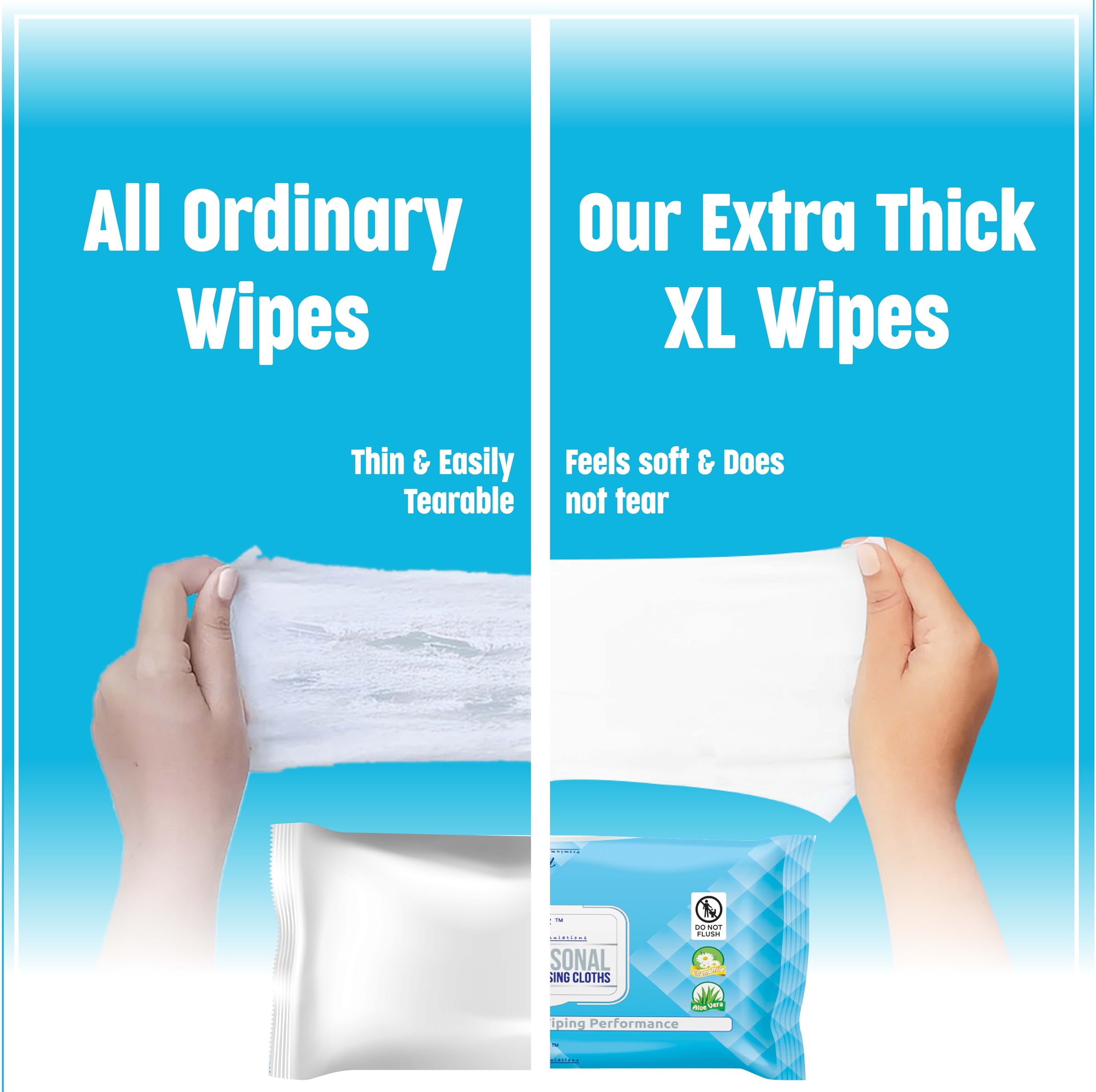 Premium Formulations HIGH Traction XL WASH Cloths - UBER Thick, Large, & Strong (56 Wipes)