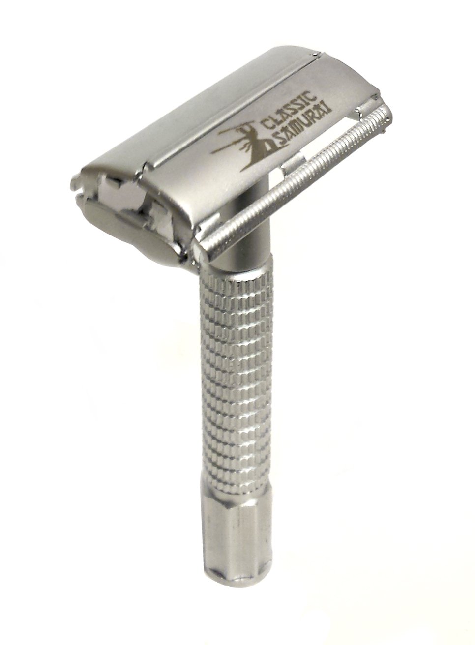 CS-305 Classic Samurai Butterfly Twist to Open Double Edge Safety Razor with 5 Astra Superior Platinum Double Edge Safety Razor Blades (+5 Astra)