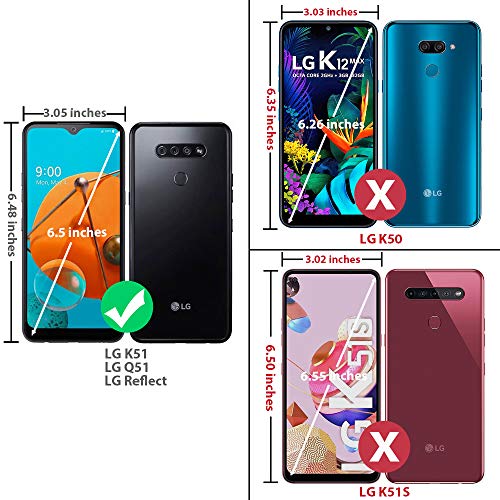 TJS Compatible with LG K51 Case, LG Q51 Case, LG Reflect Case, with [Tempered Glass Screen Protector][Defender][Metal Ring][Magnetic Support] Kickstand Heavy Duty Drop Protector Phone Case (Red)