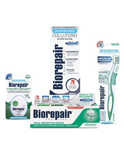 Biorepair: "Total Protective Repair" Toothpaste with microRepair * 2.5 Fluid Ounce (75ml) Tube * [ Italian Import ]