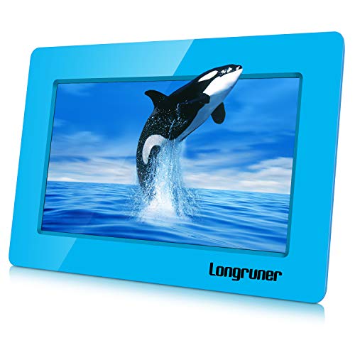 ETEPON Capacitive Touch LCD Display HDMI Input 1024× 600 with Case Stand for 7 Inch Raspberry Pi Screen (EP711), Black