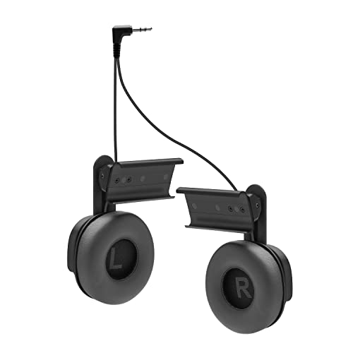 2022 Version Clip Stereo VR Headphones Custom Made for Oculus Quest 2 Elite Head Strap & Original Head Strap-On Ear Bass-3D Printed Clip Adapters (Black)