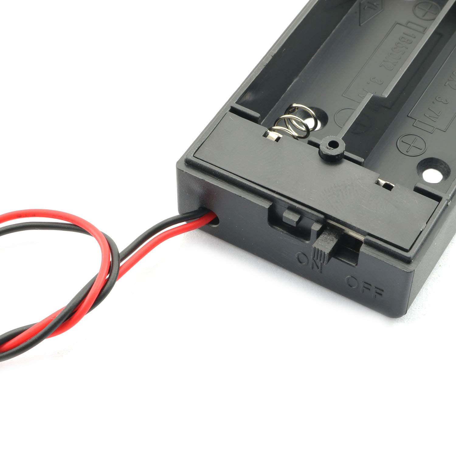 RuiLing 5-Pack 18650 Battery Holder 2 Slots x 3.7V Battery Storage Case DIY Batteries Clip Box with Cover