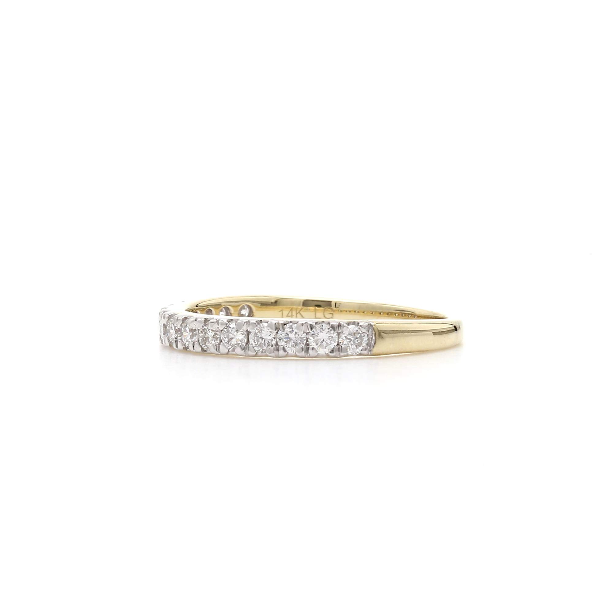 14k Yellow Gold Lab-Created Diamond Wedding Ring Band (1/2 cttw, F-G Color, VS-SI Clarity) Size 7