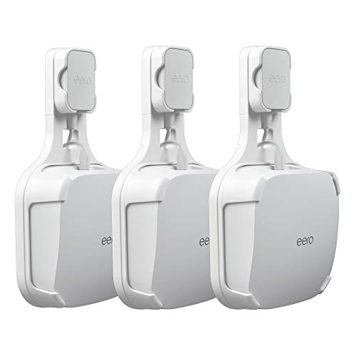 STANSTAR Wall Mount for Eero Pro 6, Sturdy Wall Mount Holder, Space Saving, Cord Management Wall Mount for Eero Pro 6 tri-Band Mesh Wi-Fi 6 System, Without Messy Wires.(3Pack)