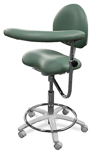 Dentists Unite 504-201 Dental Assistant Stool, Cutout Seat, Body Support, Atlantis