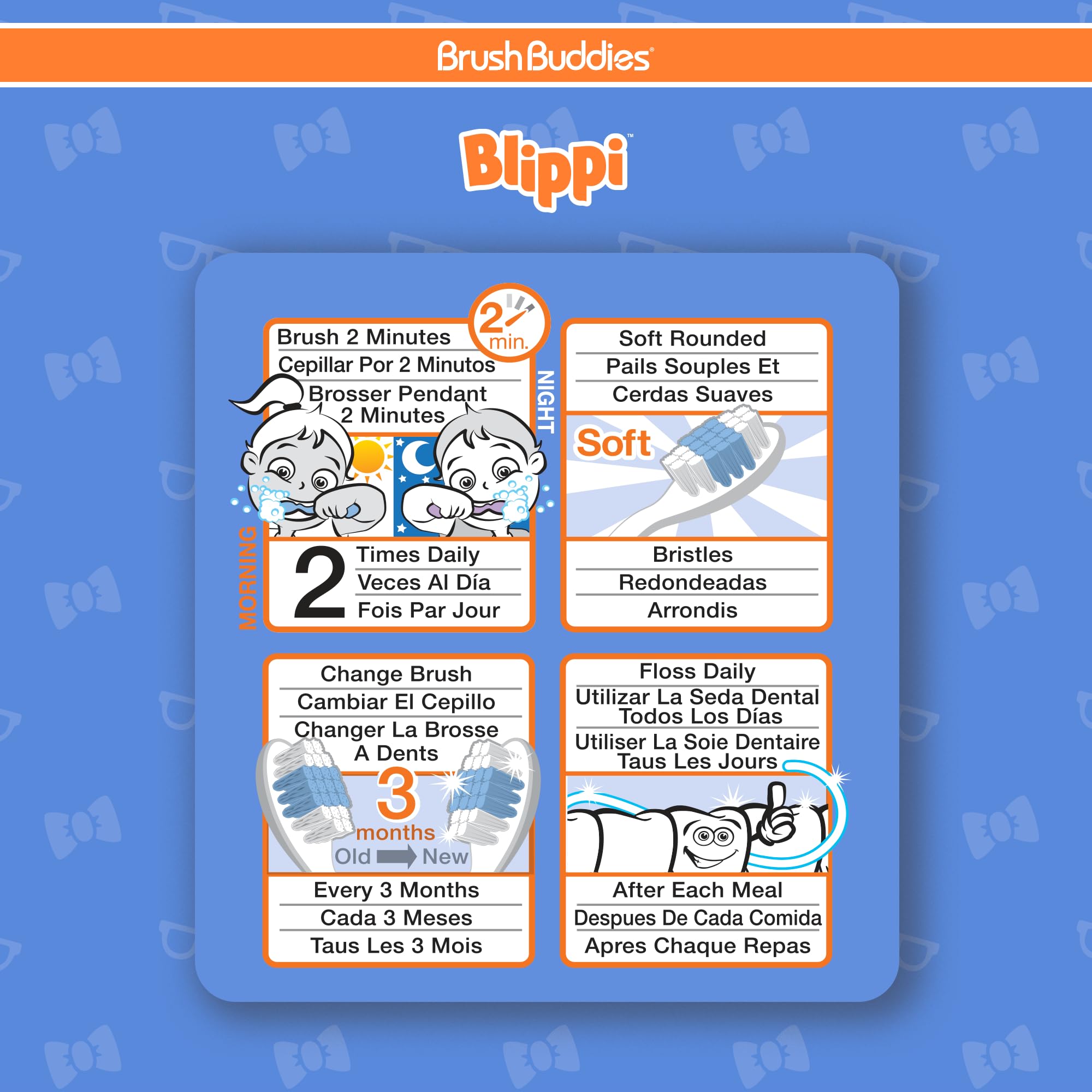 Brush Buddies Blippi Kids Toothbrushes, Manual Toothbrushes for Kids, Toothbrush for Toddlers 2-4 Years, Blippi Childrens Toothbrush, Soft Toothbrushes, 6PK