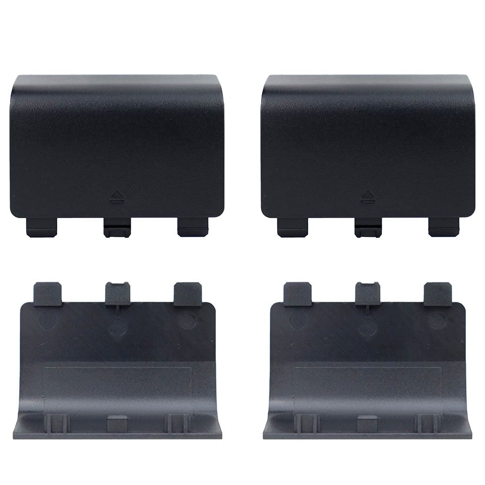 Aosai Battery Cover for Xbox Series X, for Xbox Series S Controller, Replacement Battery Back Door Lid for Xbox Core Controller, Batteries Caps Shell Repair Part for Xbox Series X/S (4Pcs Black)