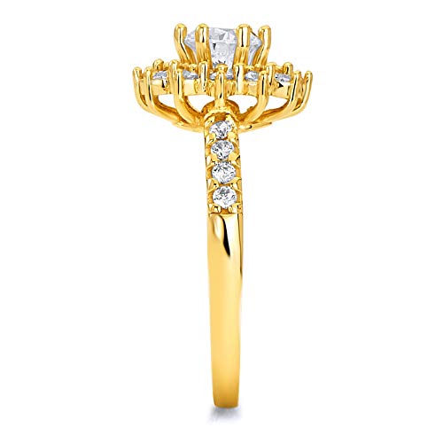 14k Yellow Gold Solid Wedding Engagement Ring - Size 8.5