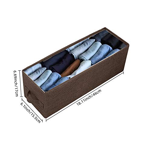 Narrow Dresser, Vertical Storage Unit with 4 Fabric Drawers, Metal Frame, Slim Storage Tower, 7.9" Width, for Living Room, Kitchen, Small Space, Gap (Brown)