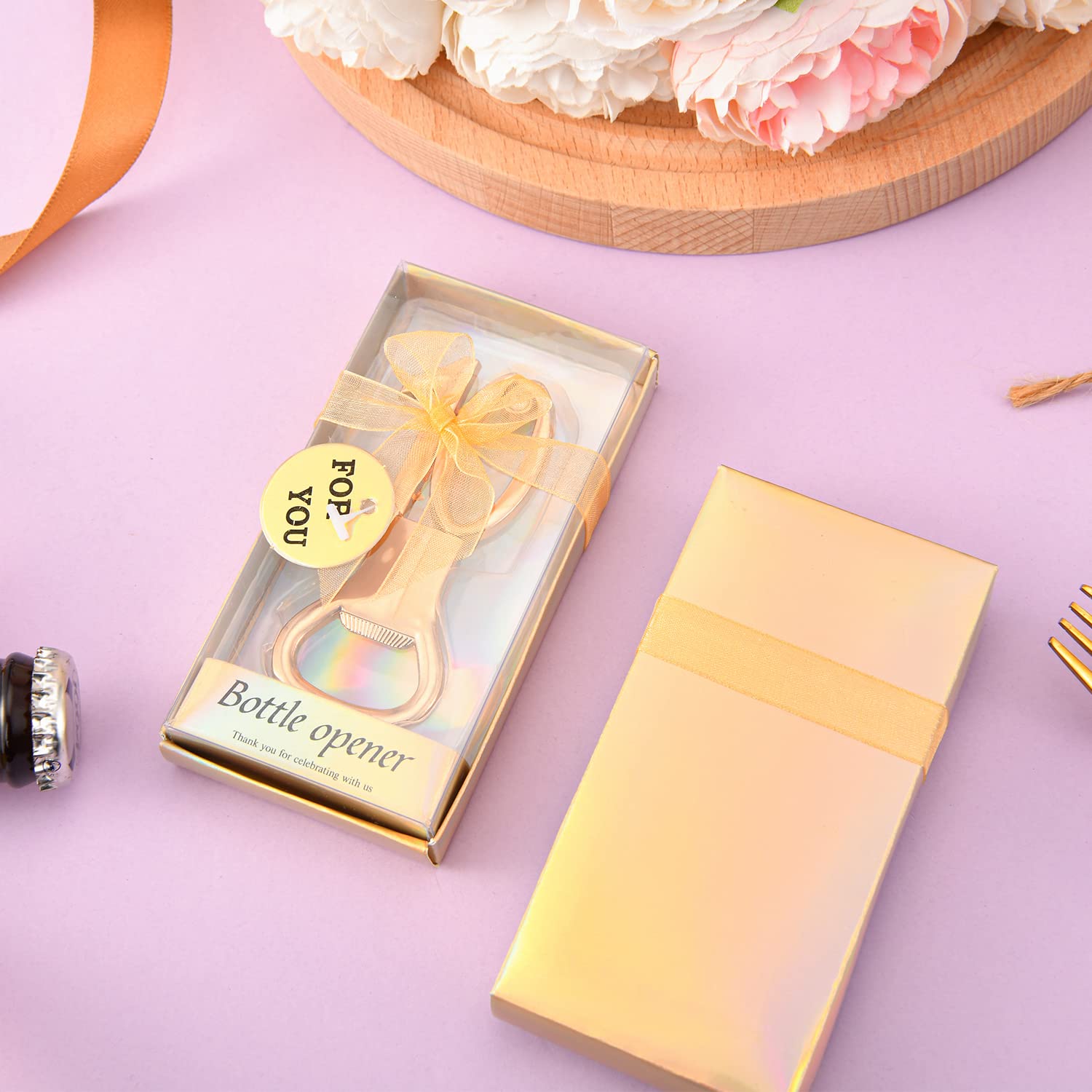 24 Pieces/Packs 10 Bottle Openers for 10th Birthday Party Favors Wedding Anniversary Gidts Decorations or Souvenirs for Guests with Gift Boxes Party Giveaways for Adults (10)