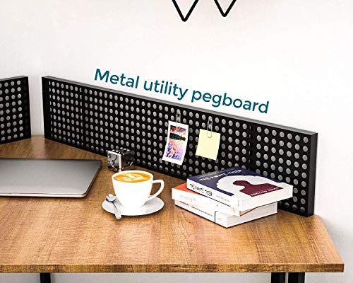 SAYGOER Computer Desk Industrial Corner Table for Small Spaces Home Office Workstation Study Writing Desk, Walnut Oak