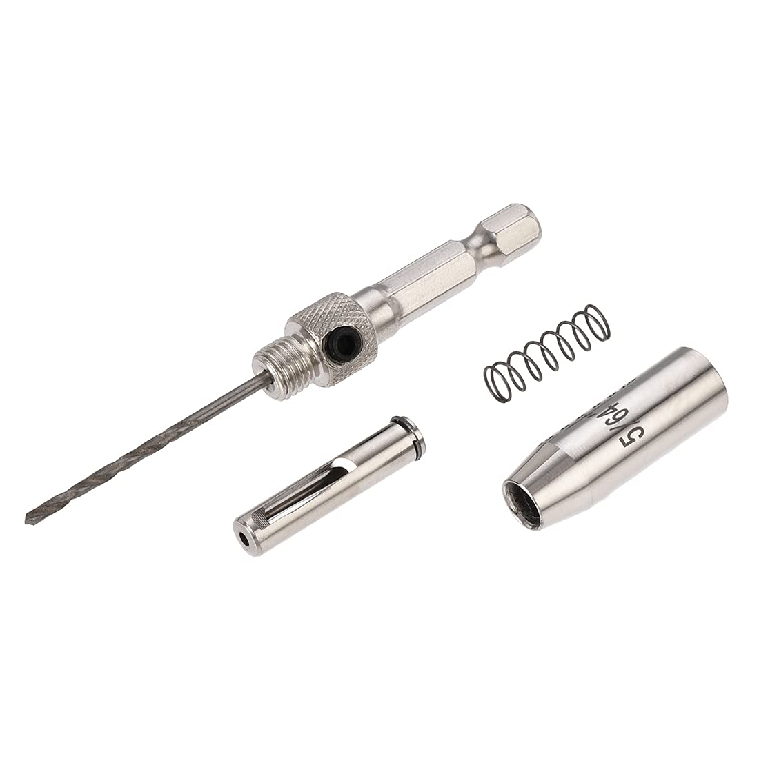 uxcell Self Centering Hinge Tapper Core Drill Bit, Hole Puncher, 5/64 Diameter, for Woodworking, Silver