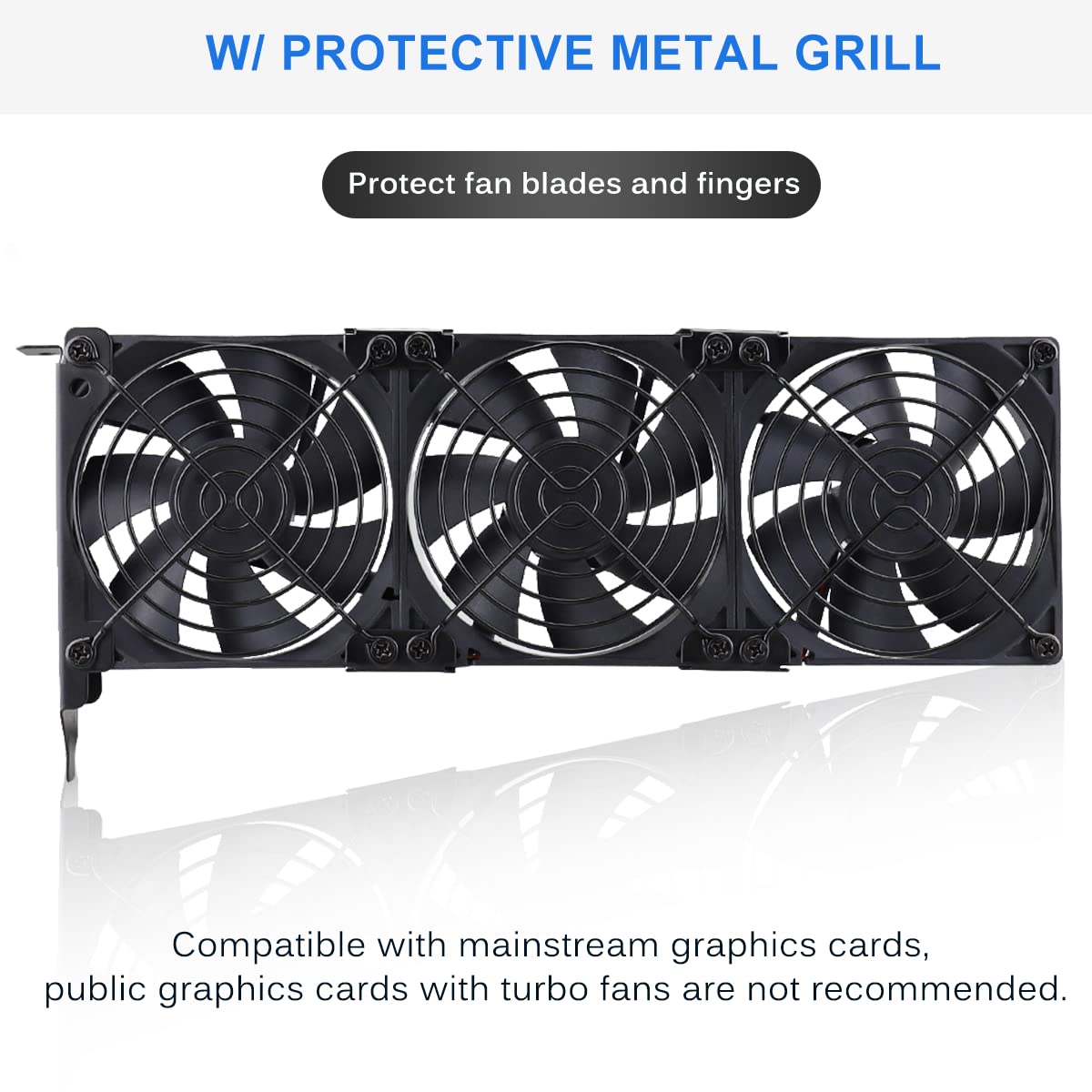 GDSTIME Graphic Card Fans, PCI Slot 3 x 90mm 92mm Fans, Graphics Card Cooler, Video Card Cooler, VGA Cooler