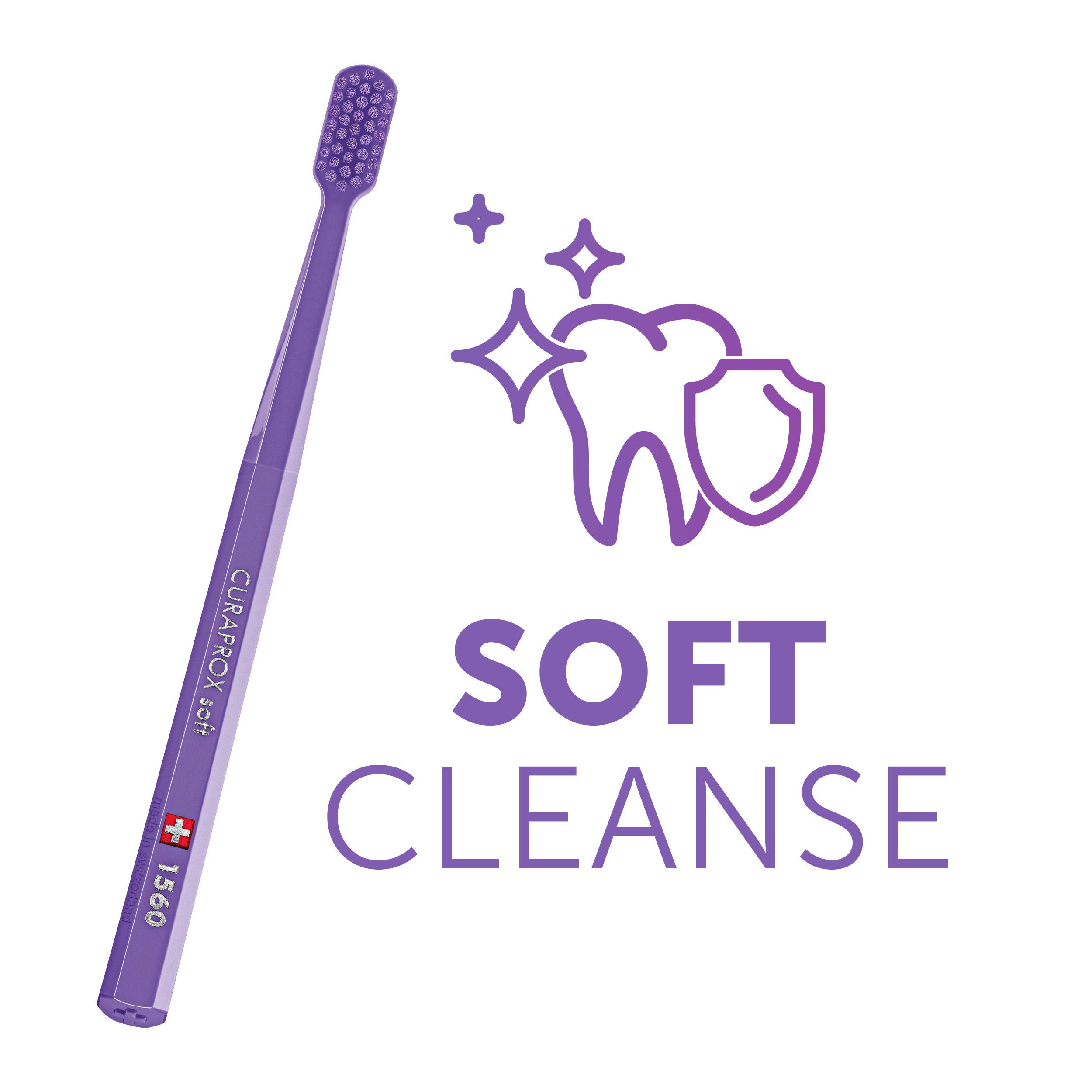 Curaprox Soft Toothbrush CS 1560, 6 Pack, Colors May Vary