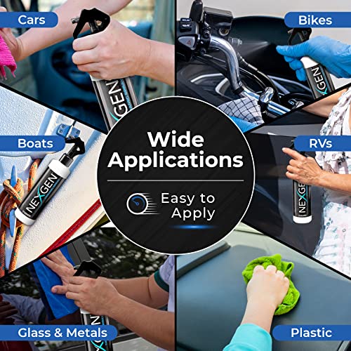 Nexgen Ceramic Spray Silicon Dioxide β Easy to Apply, Ceramic Coating Spray for Cars β Professional-Grade Protective Sealant Polish for Cars, RVs, Motorcycles, Boats, and ATVs β 16oz Bottle