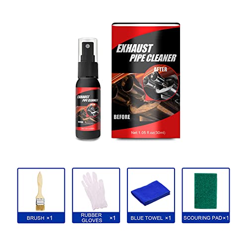 5PCS Car Wash Cleaning Tools Set, Rust Remover for Metal Spray Car Exhaust Pipe Cleaner Metal Surface Rust Remover Motorcycle Exhaust Pipe Maintenance Rust Removal Spray Set