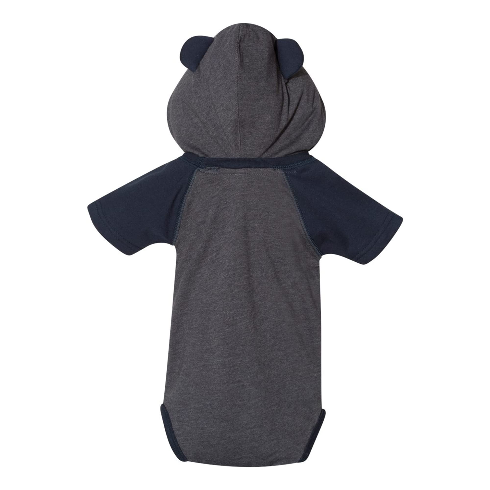 UGP Campus Apparel Michigan Wolverines Primary Logo Hooded Bear Ears Creeper Bodysuit - 6 Months - Vintage Navy
