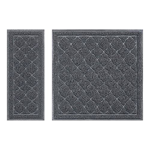 unipaws Cat Litter Trapping Mat, Litter Box Scatter Control Pad, Litter Free Floors and Urine Waterproof, Gentle on Paws, No Phthalate