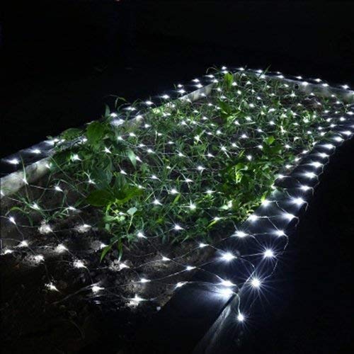 Apatner Outdoor Net Mesh Lights Bushes Lights Plug in Outside Tree Light 9.8ft x 6.6ft 200 LED Connectable for Curtain Garden Yard Balcony, 8 Mode with Remote(White)