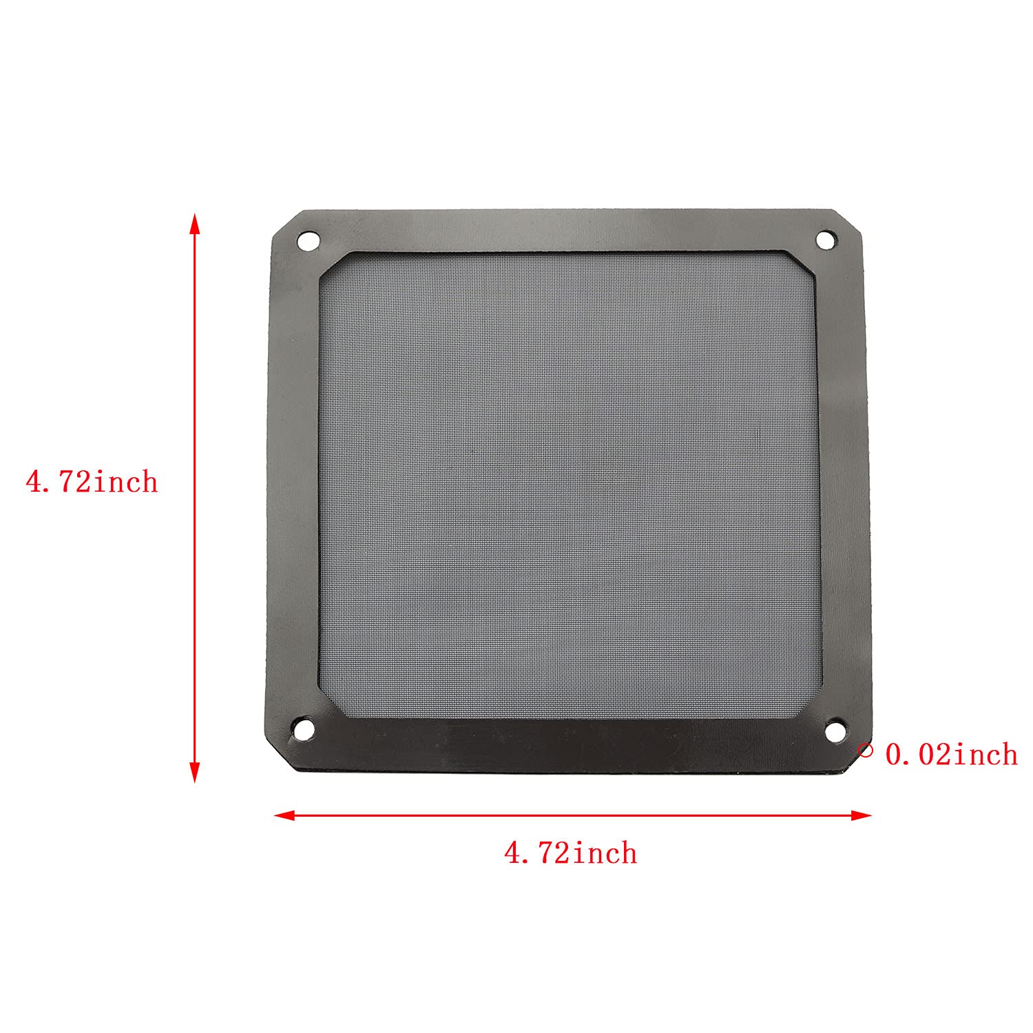 ZYAMY 4pcs 120mm PC Fan Dust Filter Magnetic Frame Computer Fan Grills Dust Mesh PC Cooler Filter Screen Dustproof Case Covers 12cm x 12cm, Black