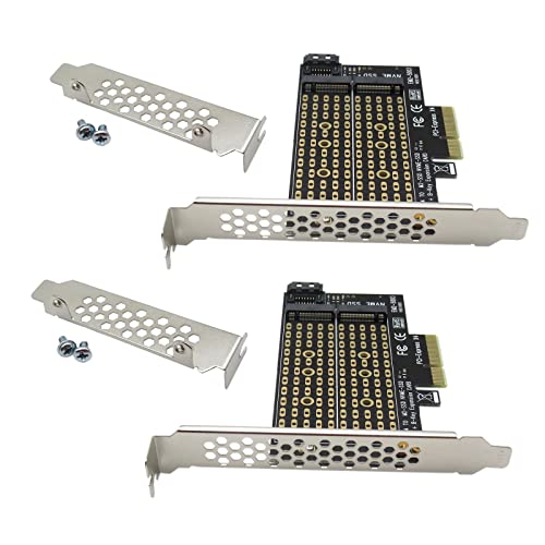 High Performance Durable 2x M.2 Drive Communicates Directly with the PCIe and/or SATA Bus Suitable for a PCIe x4, x8, or x16 slot Vicue