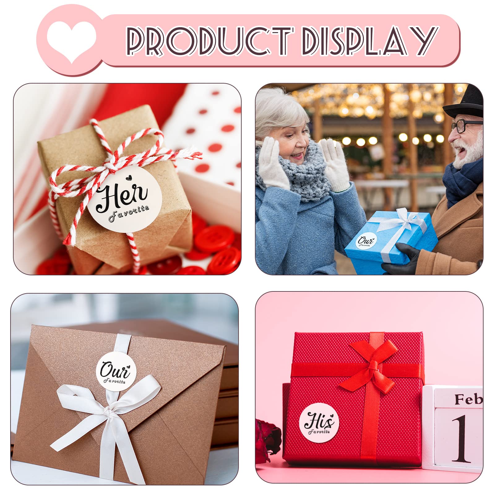 480 Pcs His Her Our Favorite Stickers for Wedding Candy Envelope Wedding Party Guest Gift His Favorite Her Favorite Stickers Labels White and Black Wedding Favor Stickers