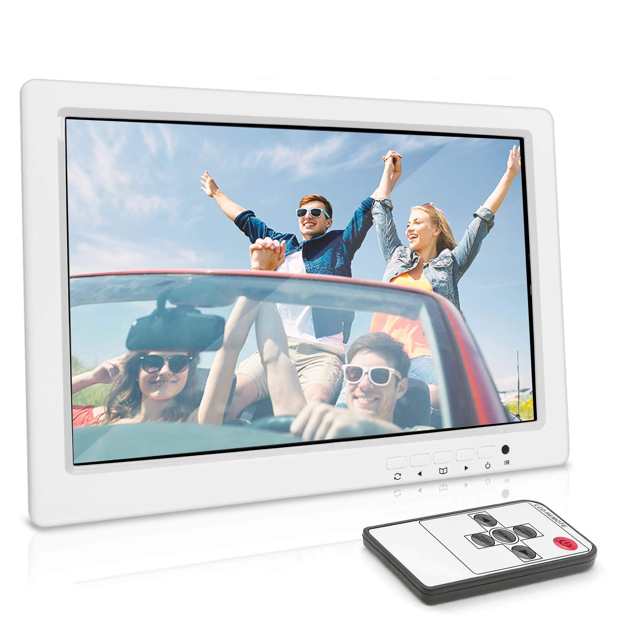 Pyle Inwall Video Monitor Display Screen - 15.4 Inch Full HD 1080p Universal Widescreen LCD Flush Wall Mount HDMI RCA Monitor w/VGA, RCA Audio, Wireless Remote, Frame Cover, Home/Car Use PLVW155U
