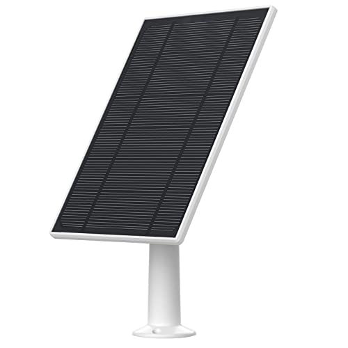 6W Solar Panel Charging Compatible with Eufy Solocam L40/L20/S40/3/3C Only,with 13.1ft Waterproof Charging Cable, IP65 Weatherproof,Includes Secure Wall Mount(Type-c Connector)(White(2)