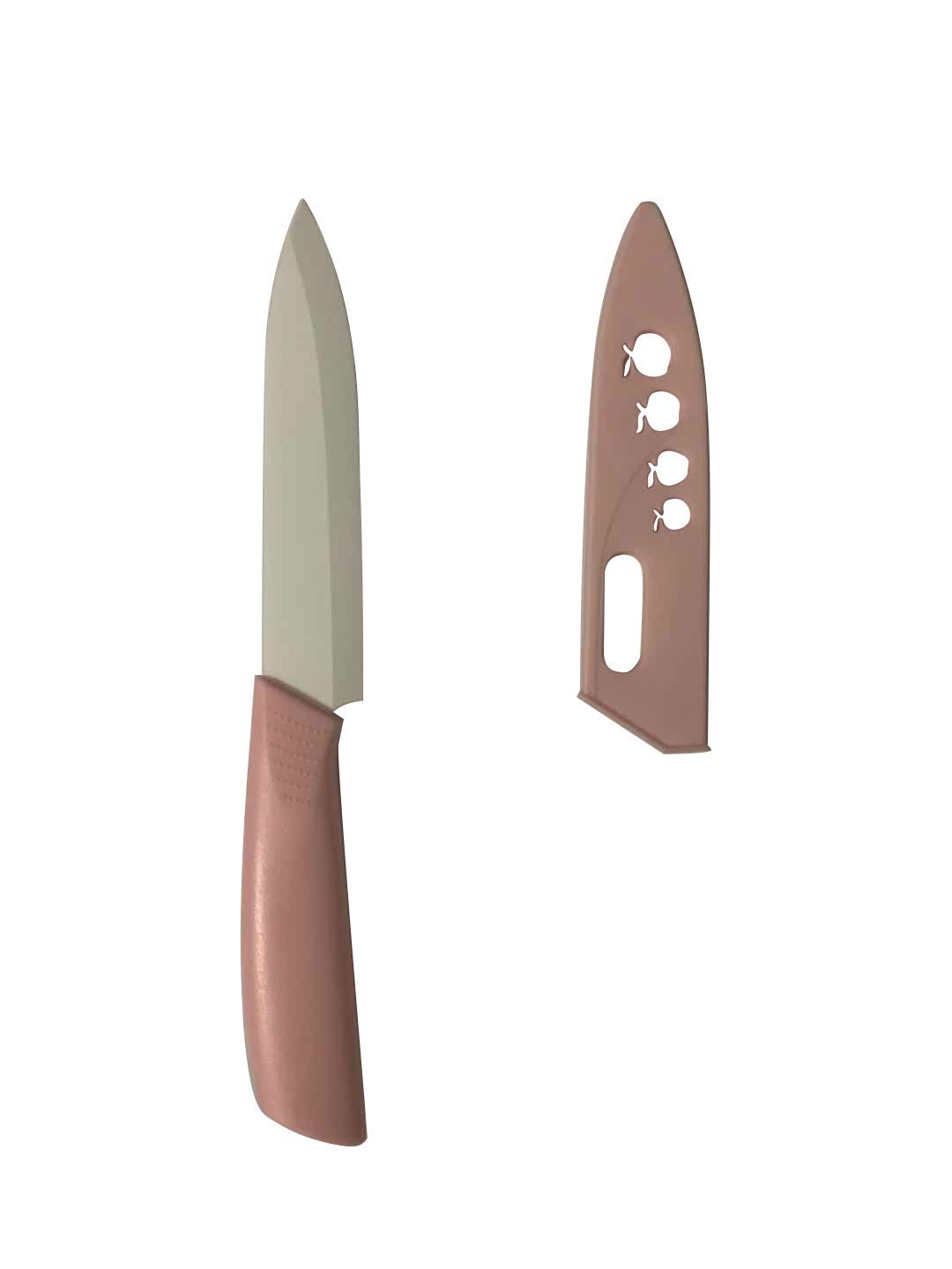 Wessebn Ceramic Parer Paring Knife Vegetable Knife,5 Inch (Pink Handle)