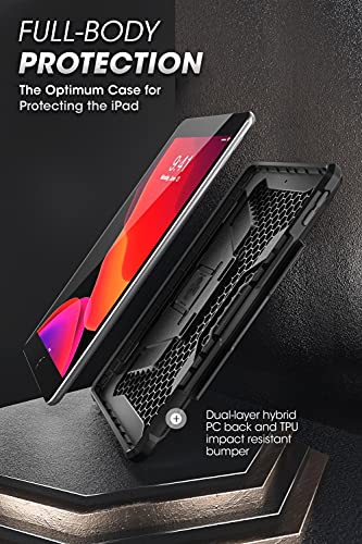 SUPCASE UB Series Designed for iPad 10.2 2019/2020/2021, iPad Air 3 Case 10.5 Inch, with Built-in Apple Pencil Holder Full Body Rugged Protective Case for iPad 9th/8th/7th Generation (Black)