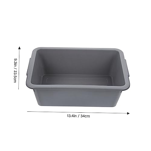 BUGUUYO Plastic Organizer Box Car Storage Box White Plastic Storage Bins Utility Tote Bus Tub Restaurants Plastic Tub Restaurant Bus Tub Storage Basket Sink Wash Basin Household Grey Pan