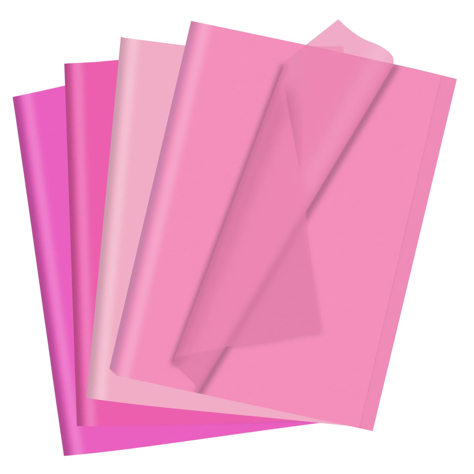 40 Sheets 4 Pink Colors Wrapping Tissue Paper for Packing DIY Recyclable Green Tissue Paper Bulk, 14 x 20 Inches Packaging Paper for Weddings Birthday Craft Project Christmas Gift Wrapping Decor