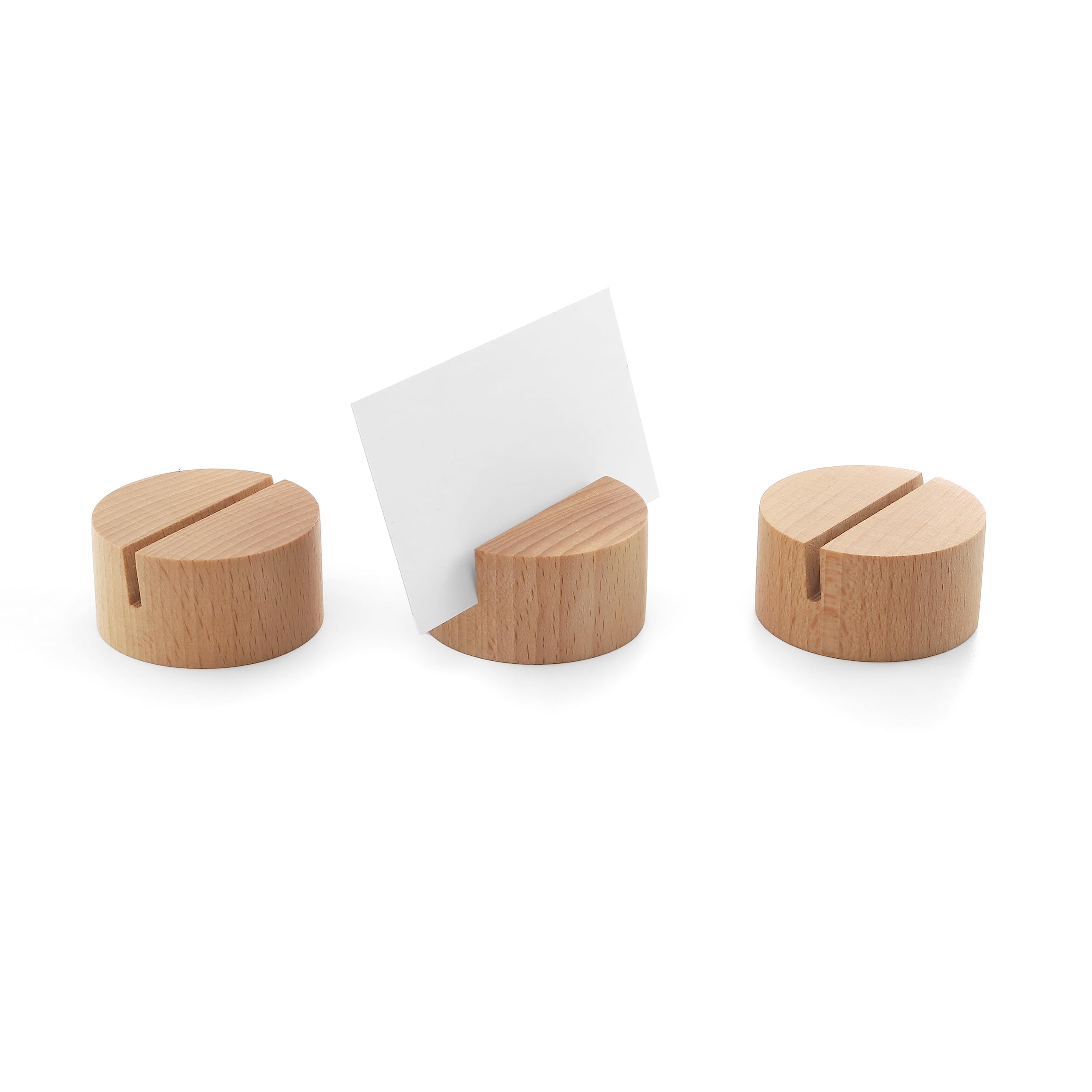 Round Wood Card Holder Set Of 3
