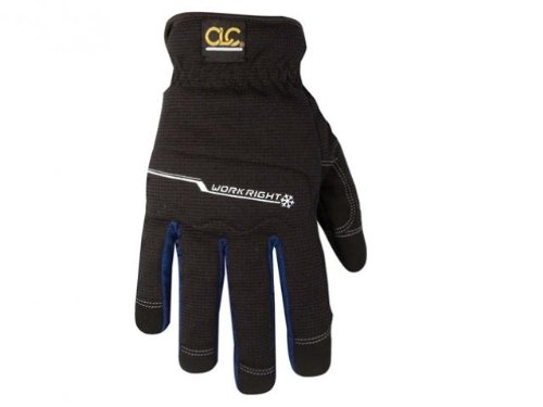 Custom LeathercraftL123L Workright Cold Weather Insulation Flex Grip Work Gloves, Shrink Resistant, Improved Dexterity, Tough, Stretchable, Excellent Grip , Black , Large