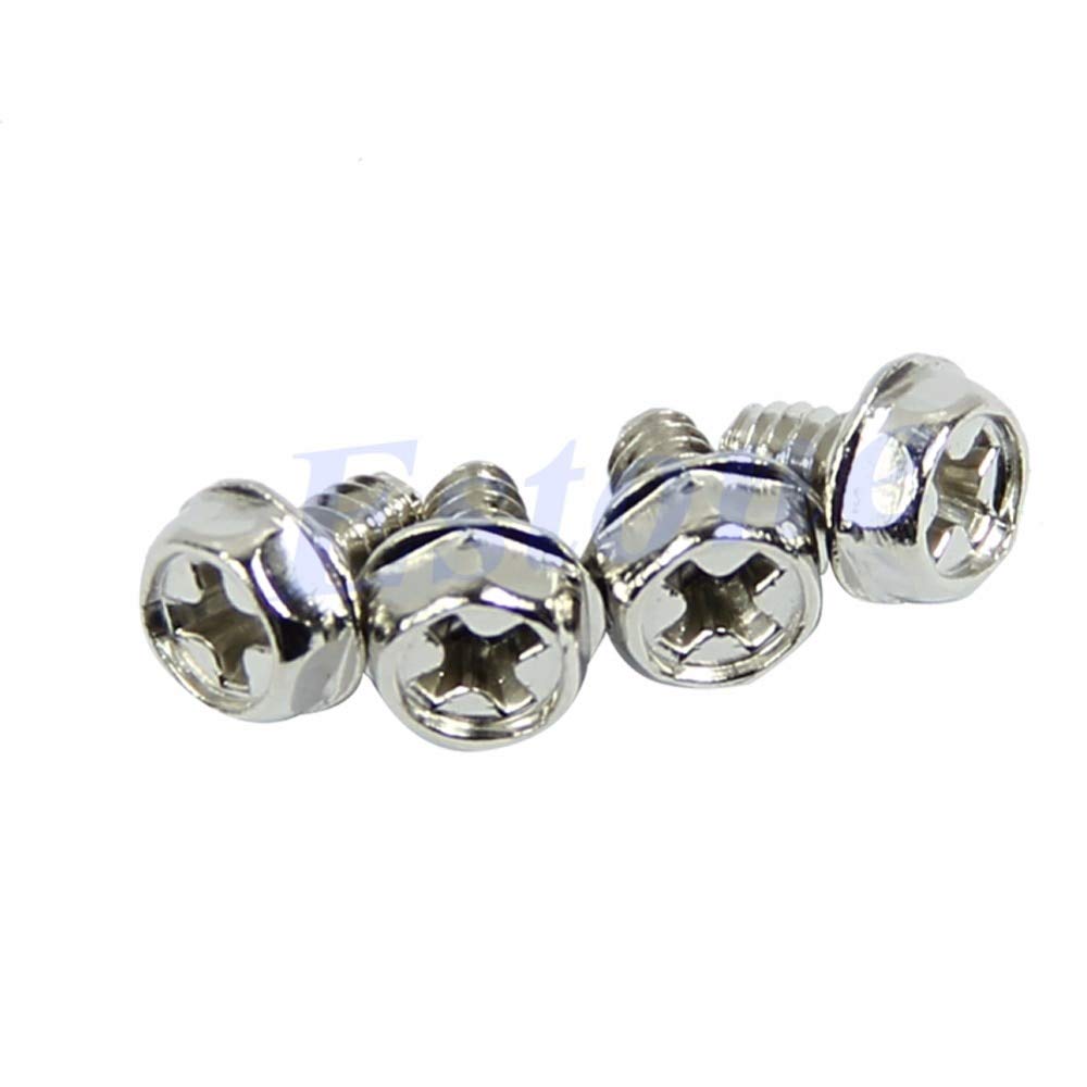 Screw 100pcs Screws Toothed Hex 6/32 Computer PC Case Hard Drive Motherboard Mounting Screws