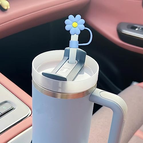 5PCS Straw Cover Cap for Stanley Cup,10mm Silicone Straw Toppers Reusable Straw Tips fit Stanley 30&40 Oz Tumbler, Drinking Straw Topper for Stanley Cups Accessories