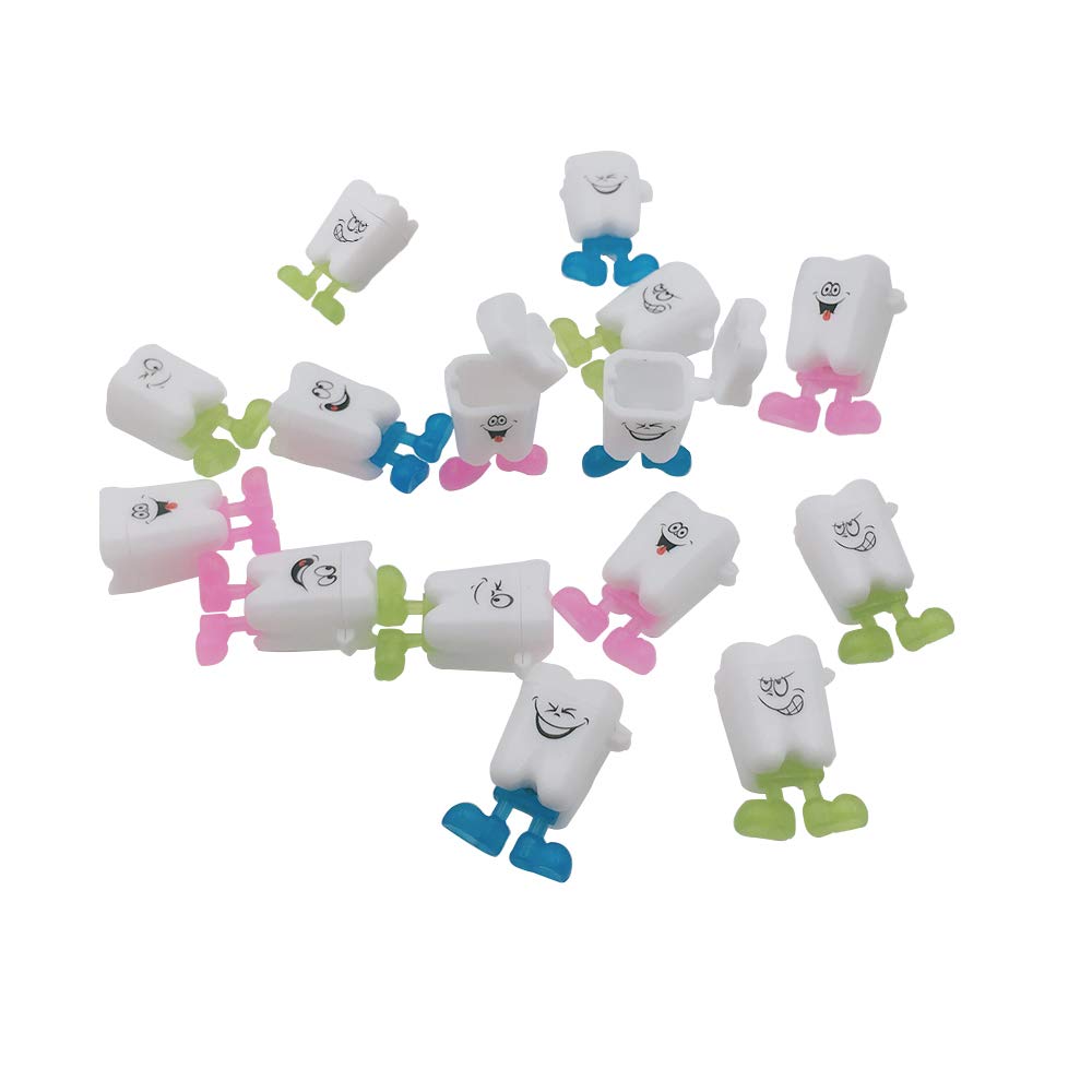 Teeth Storage Box, YOUYA DENTAL Lovely Baby Milk Tooth Fairy Box Tooth Organizer Teeth Saver Box with Expression Case Gift for Kids Keepsake-White(50 Pieces)