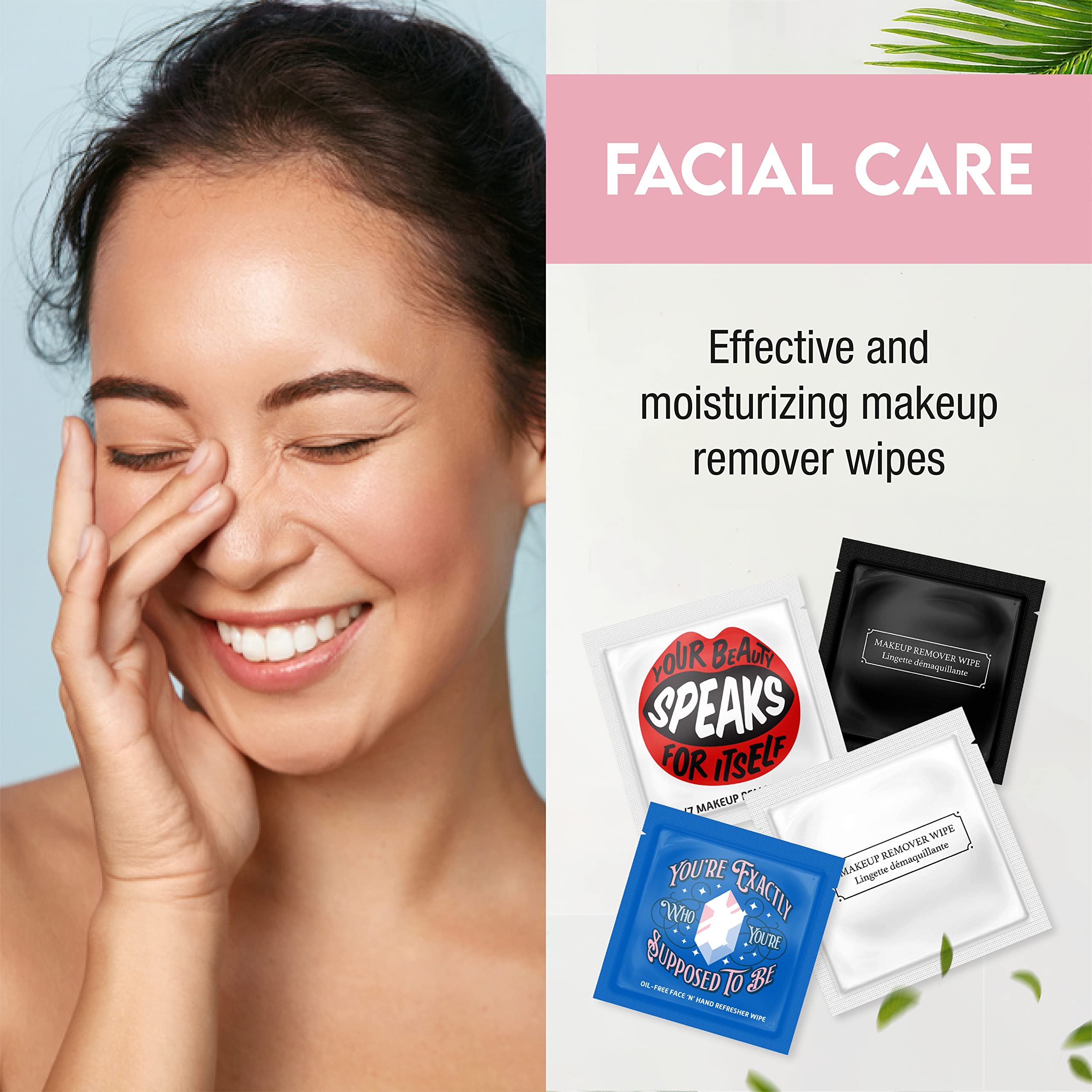 La Fresh My Beauty Is Unique Beauty Wipes Gift Pack - Contains 16 Individually Wrapped Wet Wipes Variety For Personal Care and Travel Essentials