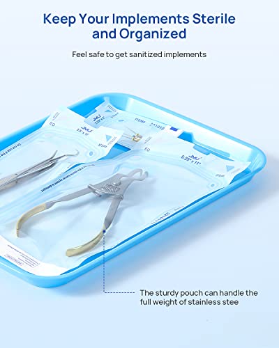 JMU Self Sealing Sterilization Pouches 3.5" x 10" (3.5x9) Autoclave Sterilizer Bags, 200/Box