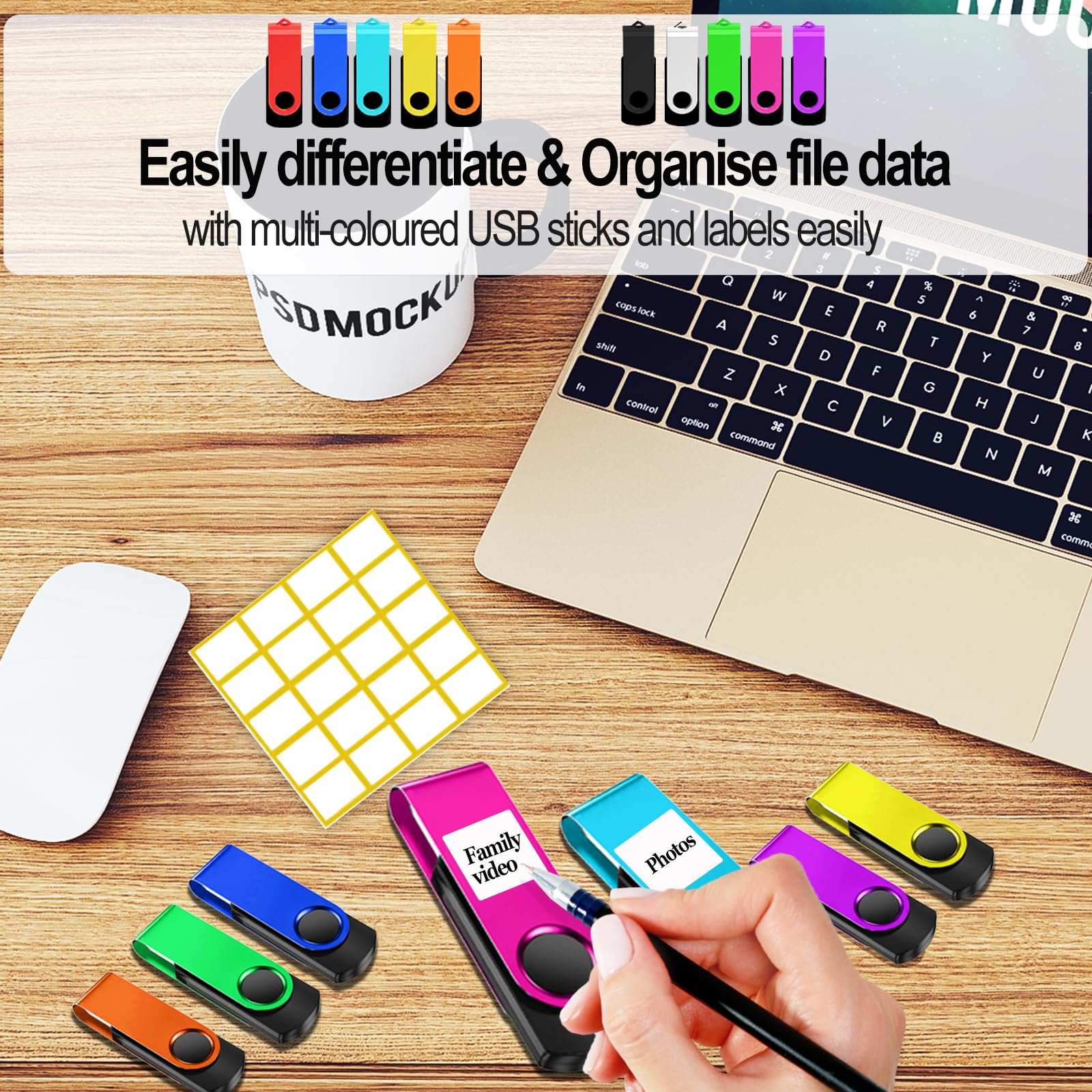 2GB USB Flash Drives 10 Pack 2 GB Thumb Drive TATMOHIK 2.0 USB Drives Bulk 2GB Swivel Design Flash Drive Pack with LED Indicator 2 Gig Jump Drive Pack, USB Stick, Memory Stick, Pen Drive, Mixed Color